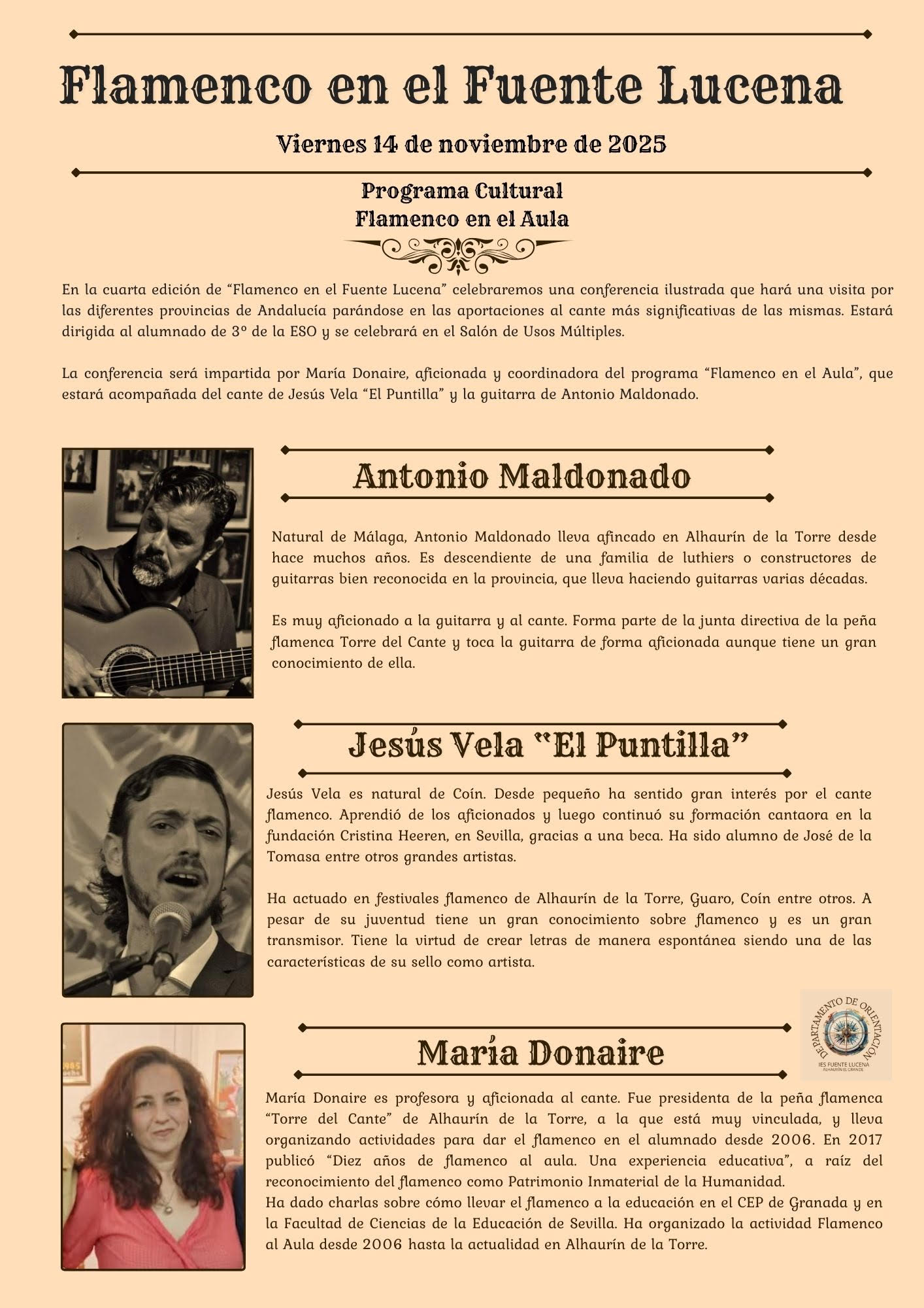 IV Jornada del Día Internacional del Flamenco | IES Fuente Lucena